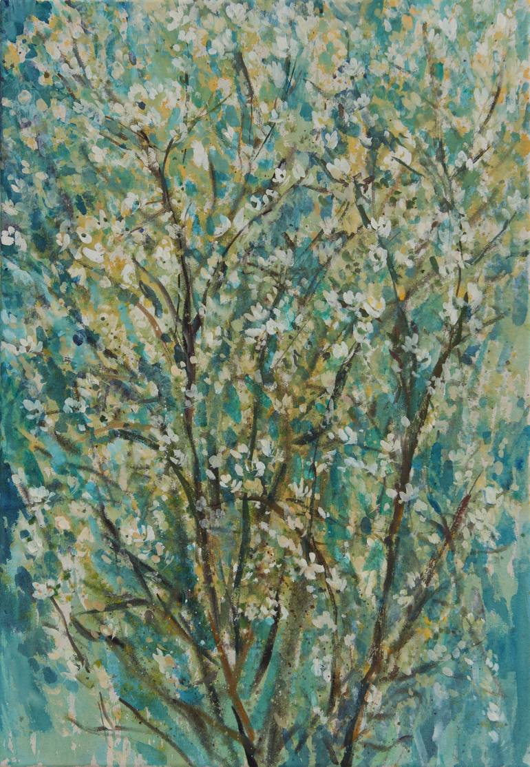Flowering Tree - from Cycle Blossoming Trees, 2016, acrylic on canvas ...