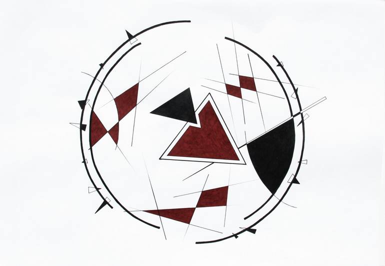 Geometric Composition number 5 Drawing by Alina Mar | Saatchi Art