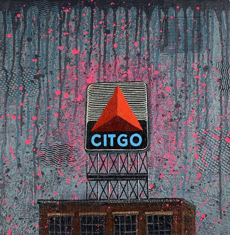 Neon Citgo Painting by Rachel Paxton | Saatchi Art