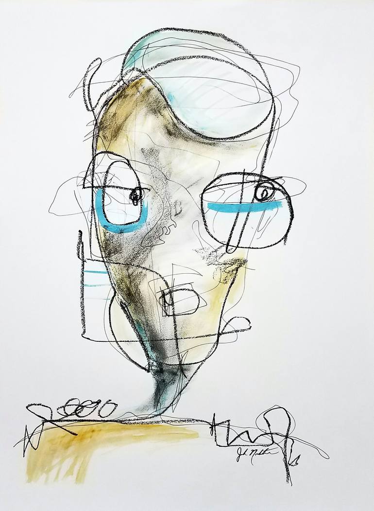 The Man Who Looks to the Left Drawing by Jake Nordstrum | Saatchi Art