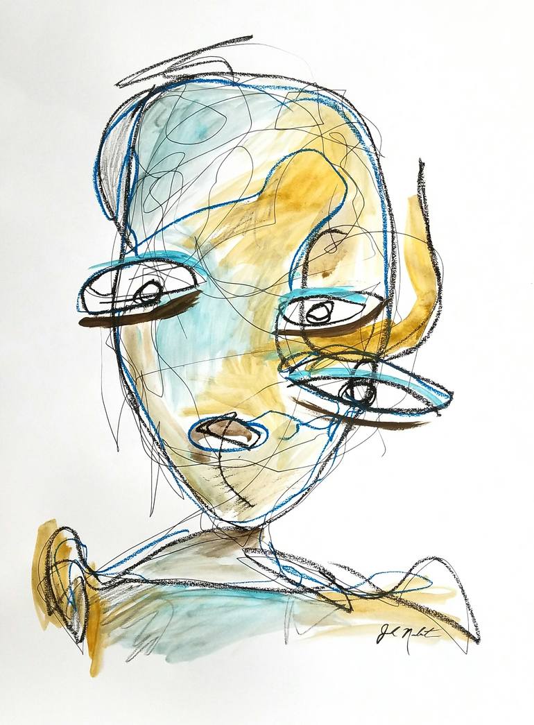 The Man with Two Left Eyes Painting by Jake Nordstrum | Saatchi Art