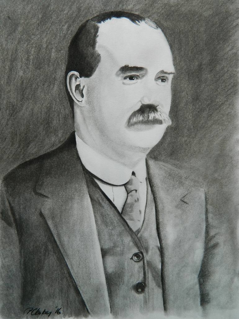 James Connolly Drawing by Paul Cluskey | Saatchi Art