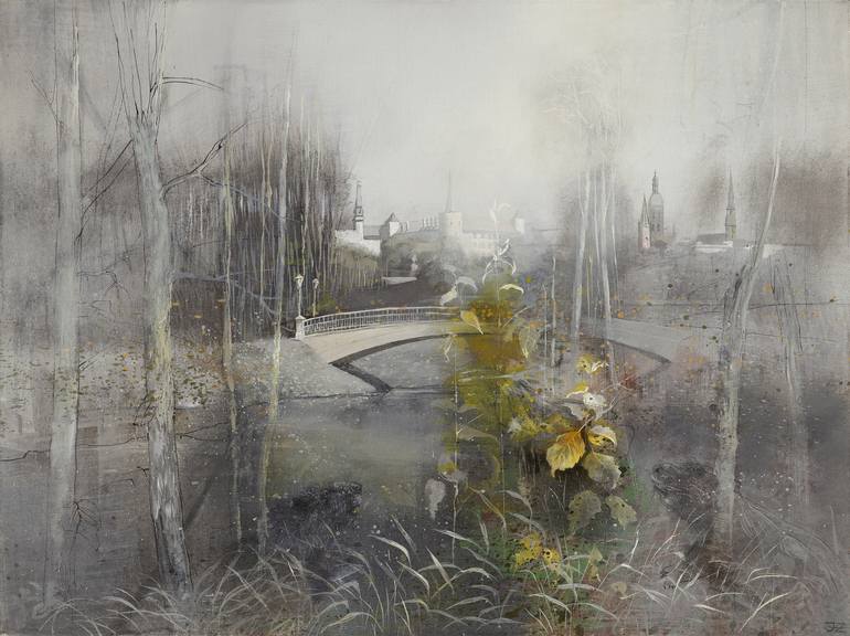 Beavers Watching Riga Painting by Janis Zingitis | Saatchi Art