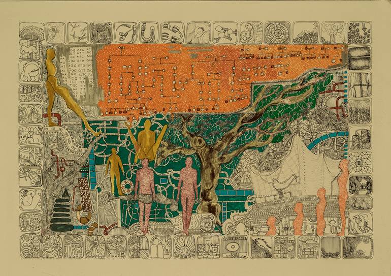 BIOS Drawing by Anna Deligianni | Saatchi Art