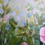 Hollyhock Garden Party Painting by Christiane Kingsley | Saatchi Art