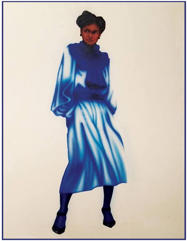 Lady Blue Painting by Kevin James Wilson | Saatchi Art