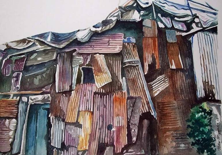 'DHARAVI' Painting by NITIN MAJUMDER | Saatchi Art