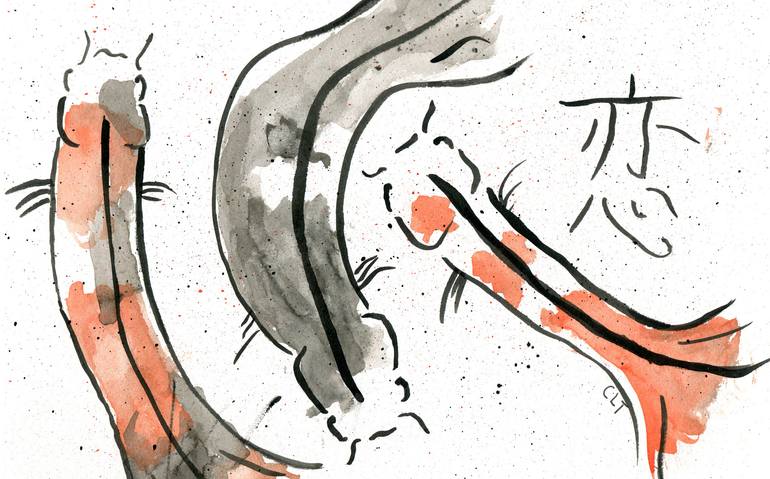 Koi #1 Painting by Curly Tant | Saatchi Art