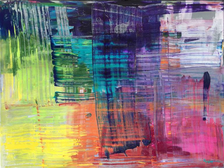 The Linear Notes Painting by Alicia Mueller | Saatchi Art