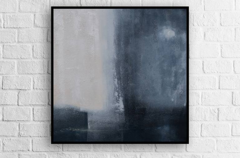 Snowfall over the Fjord Painting by Howard Sills | Saatchi Art