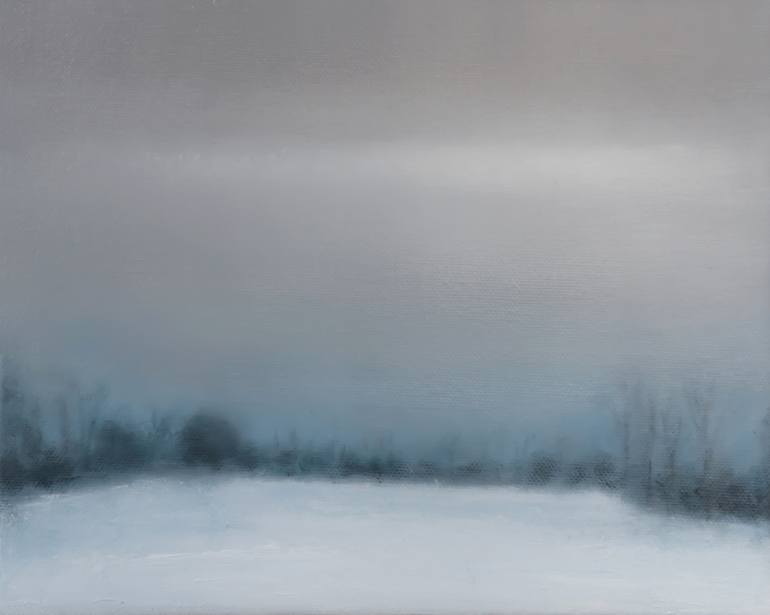 Winter Field in Silence Painting by Howard Sills | Saatchi Art