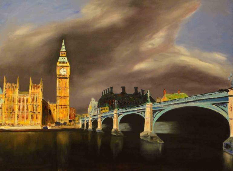 Houses of Parliament Painting by Simon Eccles | Saatchi Art