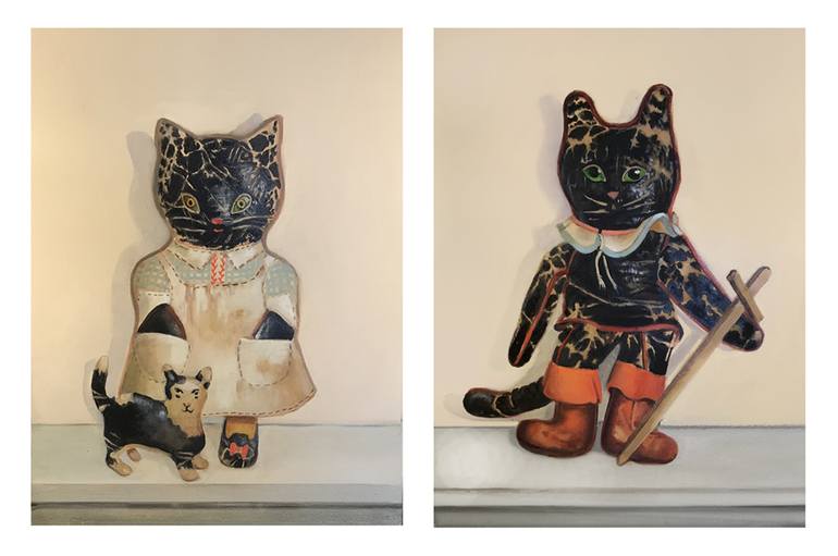 Cats Painting by Ann Miller | Saatchi Art