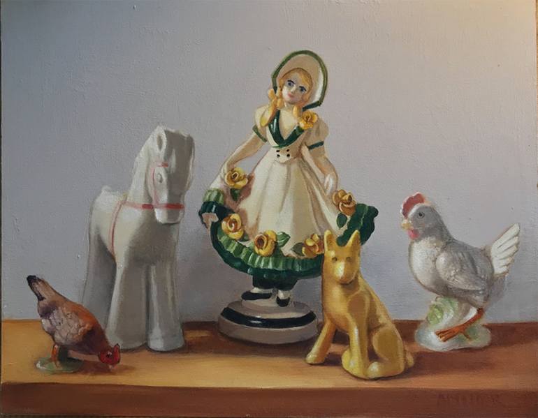 Flower Girl Painting by Ann Miller | Saatchi Art