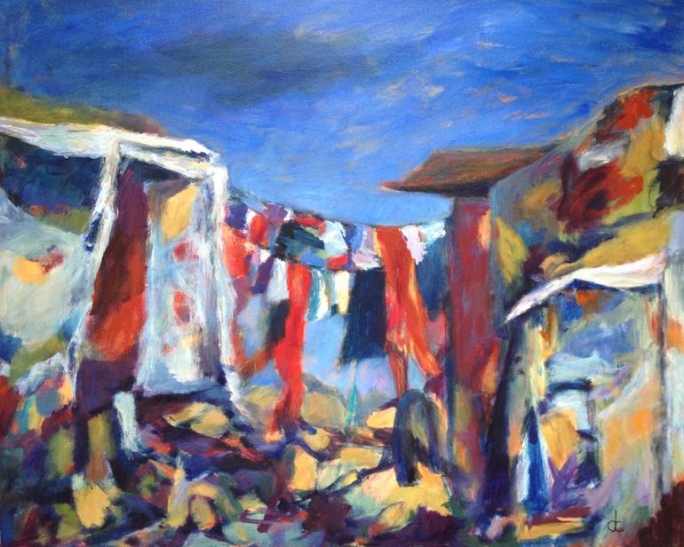 on the line Painting by Danielle Crilly | Saatchi Art