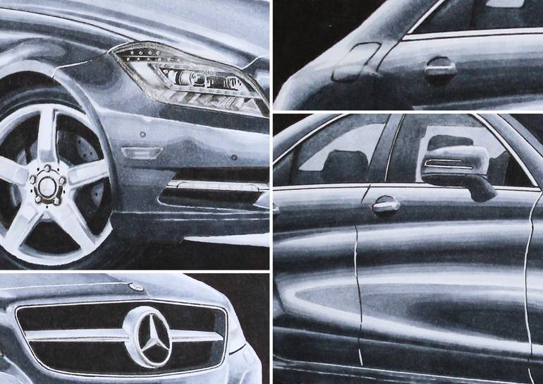 Mercedes Benz CLS 2011 Drawing by Sreejith Krishnan Kunjappan | Saatchi Art