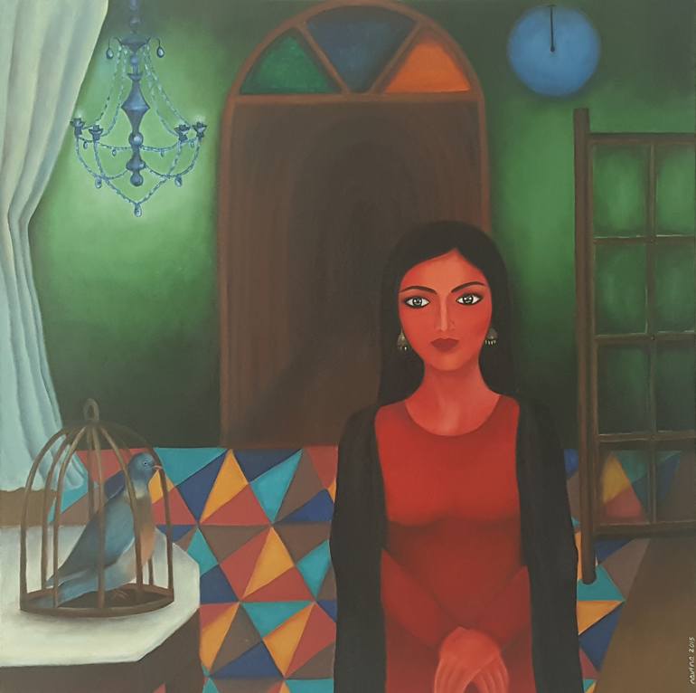The Veils Painting by Navina Bhatia | Saatchi Art