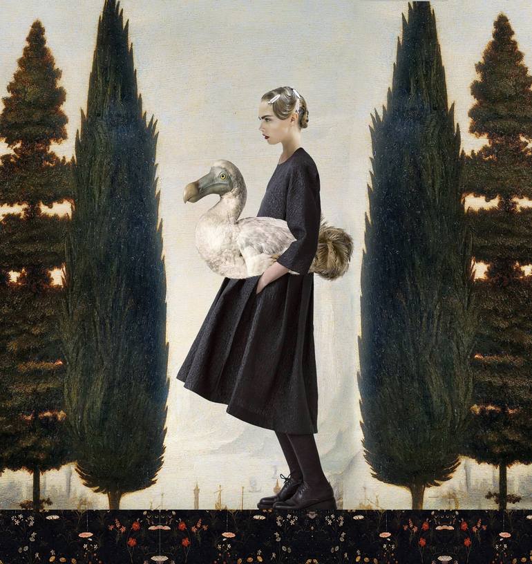cara with dodo Collage by Igor Skaletsky | Saatchi Art
