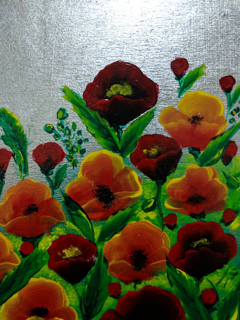 POPPY FIELD 2 Painting by Mia Ross | Saatchi Art
