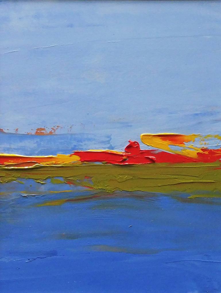 SUNSET RHOSCOLYN HEADLAND ANGLESEY. Small Original Abstract Landscape ...