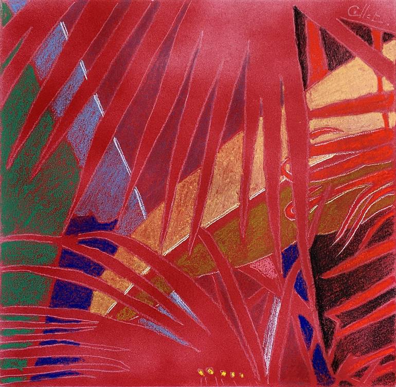 Garance, red palms Painting by Bernard Marie Collet | Saatchi Art