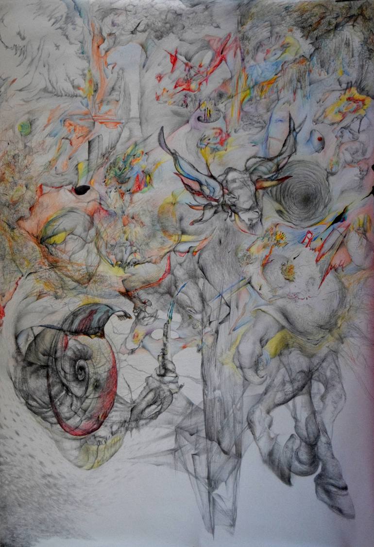 Die Mannigfaltigkeit (engl. Plurality) Drawing by Dirk Woita | Saatchi Art