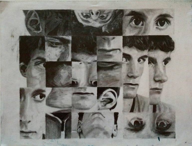 Jumbled Self Portrait Drawing by Austin Yirkøvsky | Saatchi Art