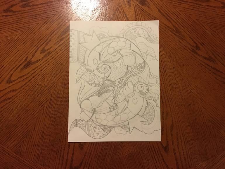 Magickoi Ying and Yang Drawing by Era Ca | Saatchi Art