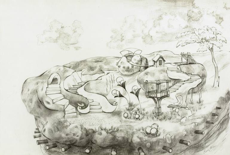 The Lilies of Deimos Drawing by Lacey Stinson | Saatchi Art