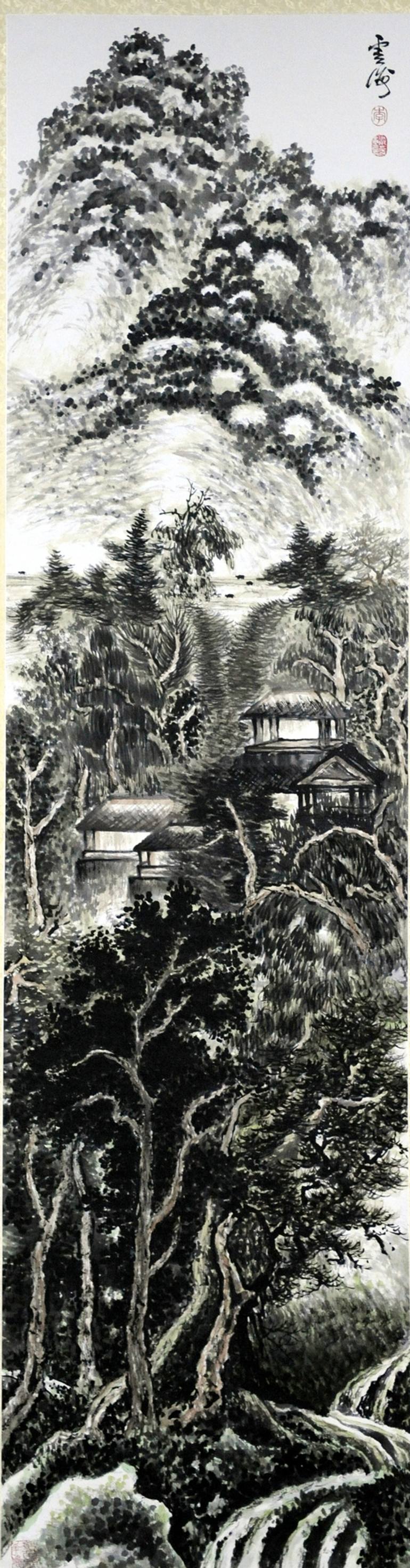 Chinese watercolour Landscape paining Painting by Weiping Li | Saatchi Art