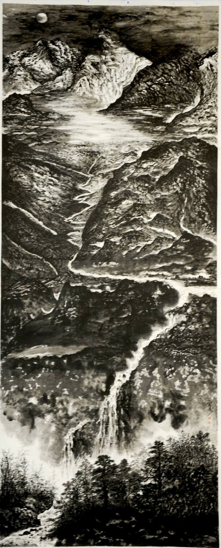 Chinese watercolour Landscape paining Painting by Weiping Li | Saatchi Art