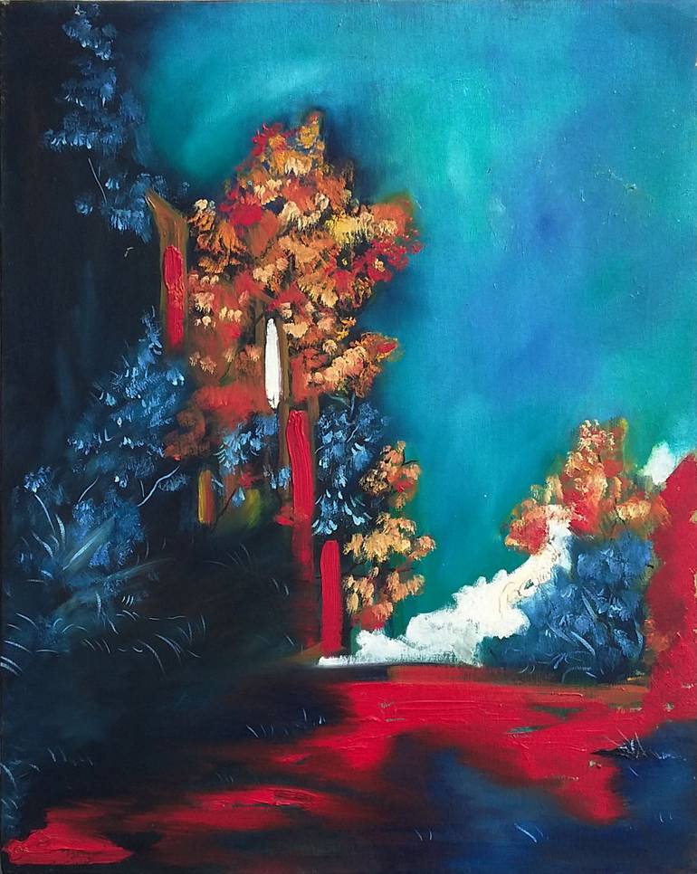 Nature's Beauty Painting by Sumeet Kumar | Saatchi Art