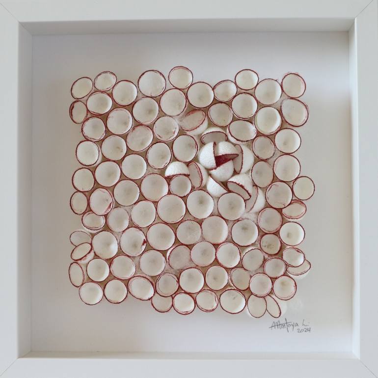 Red Silk Collage by Ana Montoya | Saatchi Art