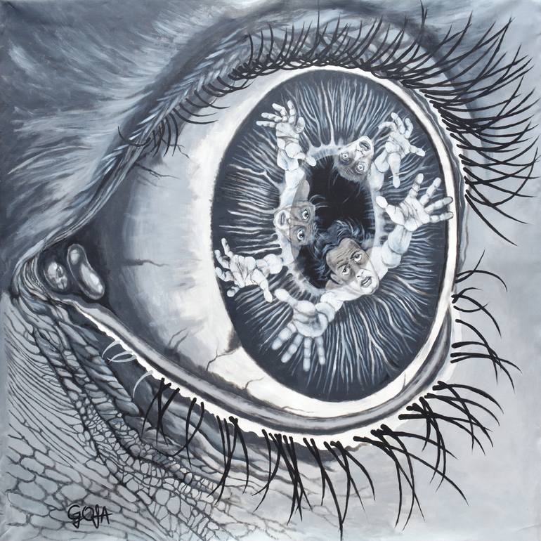 LARGE PAINTING - THE FEAR Painting by Nicolas GOIA | Saatchi Art