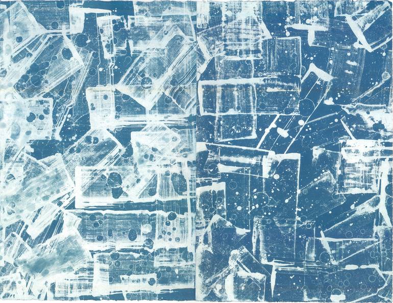 Blue two tone - Limited Edition 1 of 30 Printmaking by Emma Pegg ...