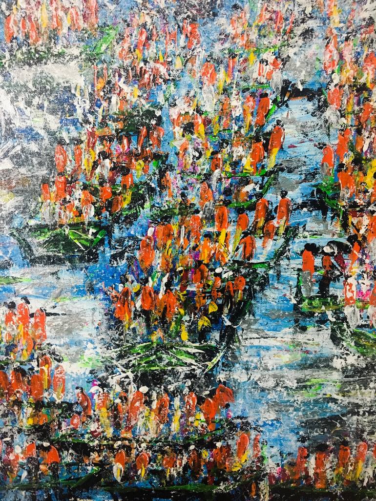 Chaos at Canal Painting by Rudin Karyanto | Saatchi Art