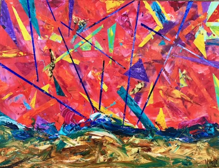 Three Eagle Dawn (Sunset Series) Painting by Rob Hooper | Saatchi Art