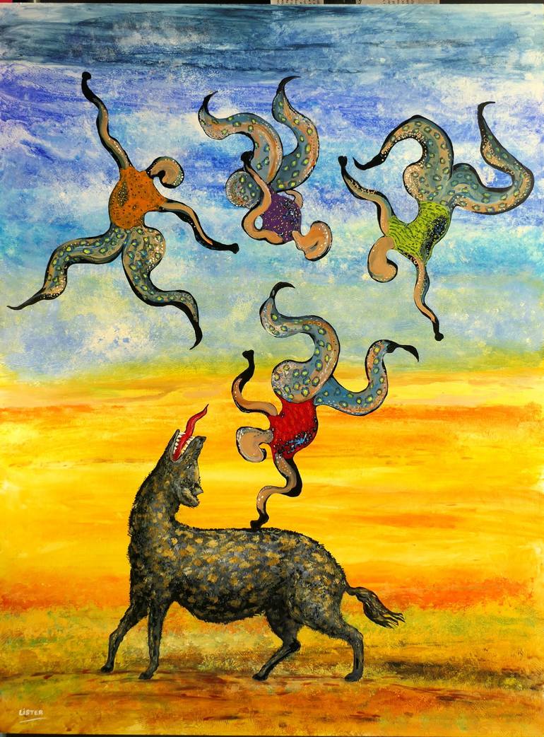 Acrobats Painting by David Lister | Saatchi Art