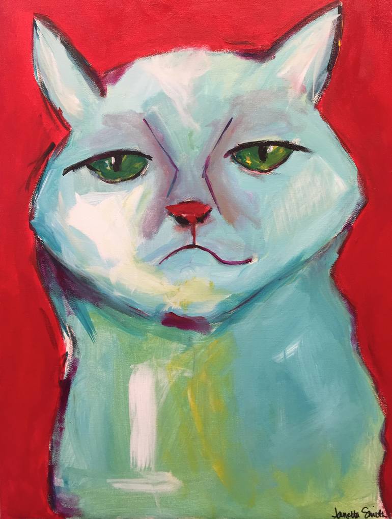 Bored with You Painting by Janetta Smith | Saatchi Art