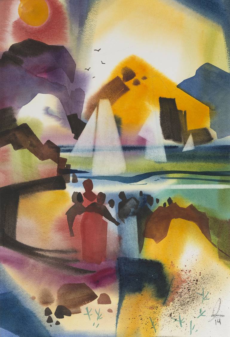 THE ARRIVAL Painting by Ronald Knudtson | Saatchi Art