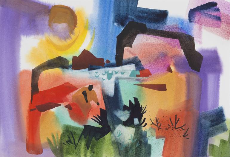 Water at Sunset Painting by Ronald Knudtson | Saatchi Art