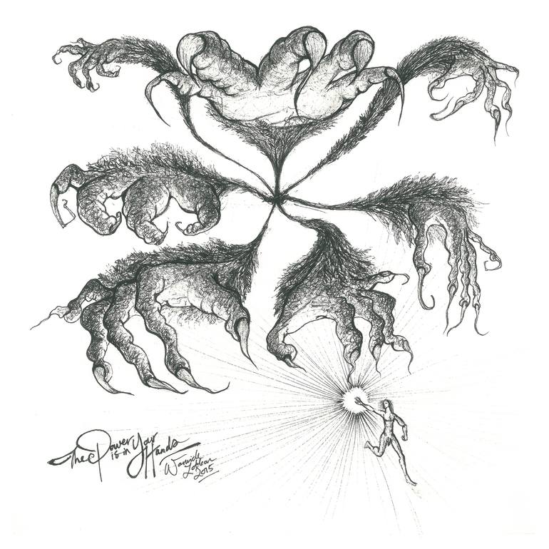 The Power is in Your Hands Drawing by Warwick Lobban | Saatchi Art