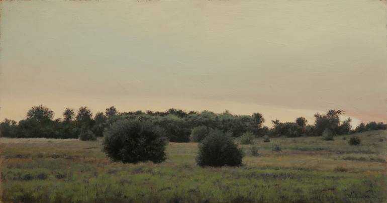 Two Three River Bushes Painting by Larry Hofmann | Saatchi Art