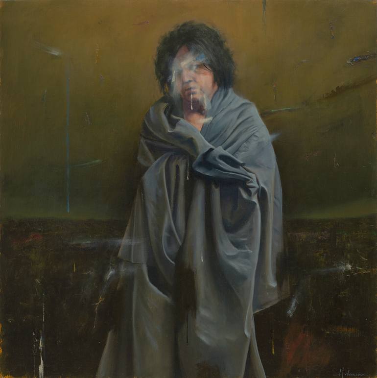 Woman Uncertain Painting by Larry Hofmann | Saatchi Art