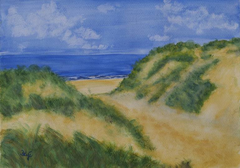 Sylt Beach Path / Sylt Weg zum Strand Painting by Anne Bergé | Saatchi Art