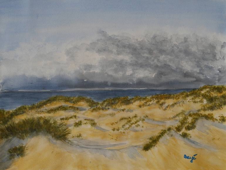 Sylt Dunes Last Sunny Spells / Sylt ein Gewitter zieht auf Painting by ...