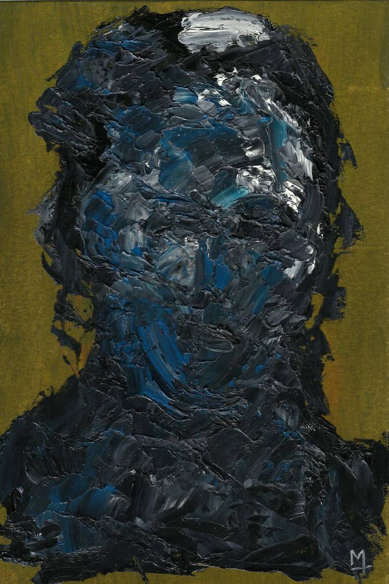 MAN OBSCURE PORTRAIT Painting by Matias Monti | Saatchi Art