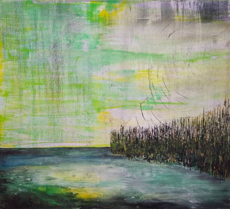River Elbe Painting by Verena Gruna | Saatchi Art