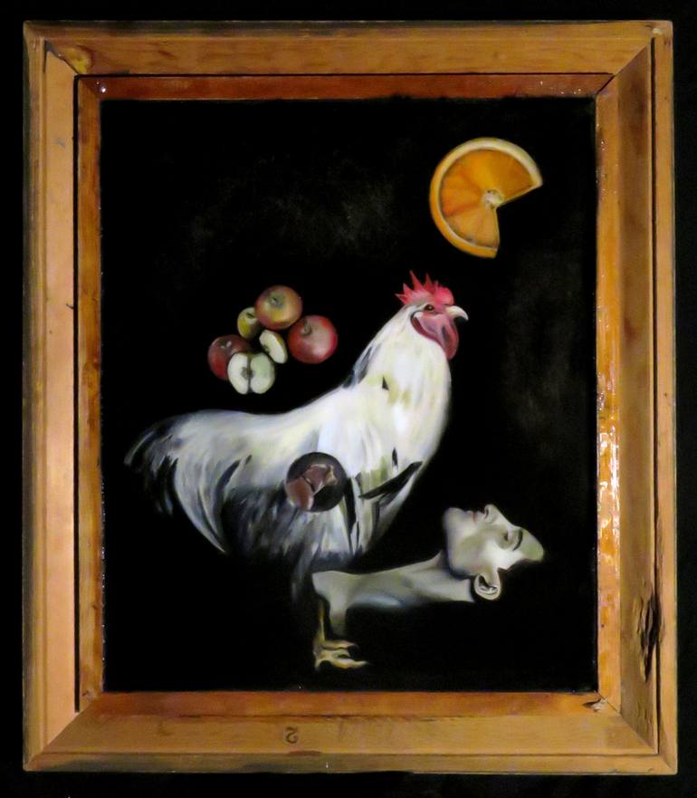 Red Rooster Painting by Tassó P | Saatchi Art