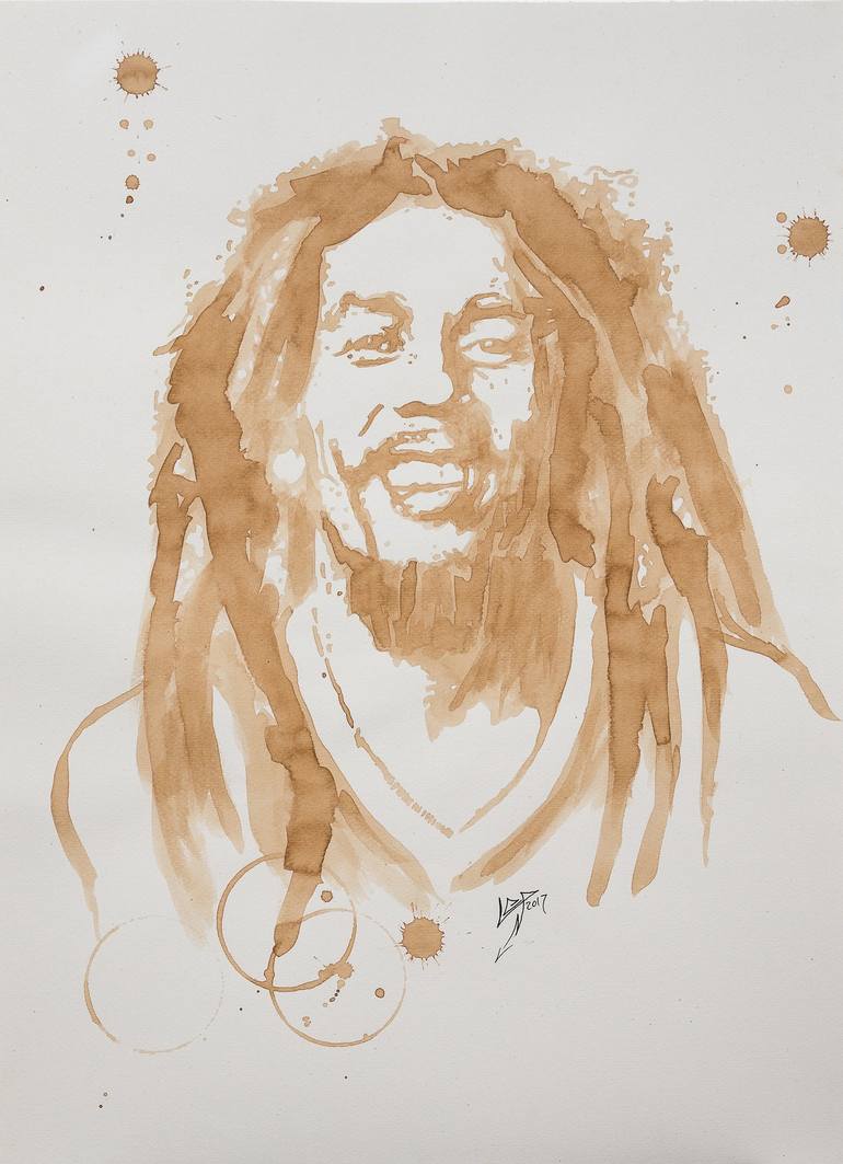 BOB MARLEY Painting by LOIC ERCOLESSI | Saatchi Art